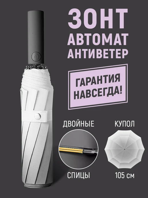Зонт женский автомат антиветер 10 спиц ALEXA BLOOM